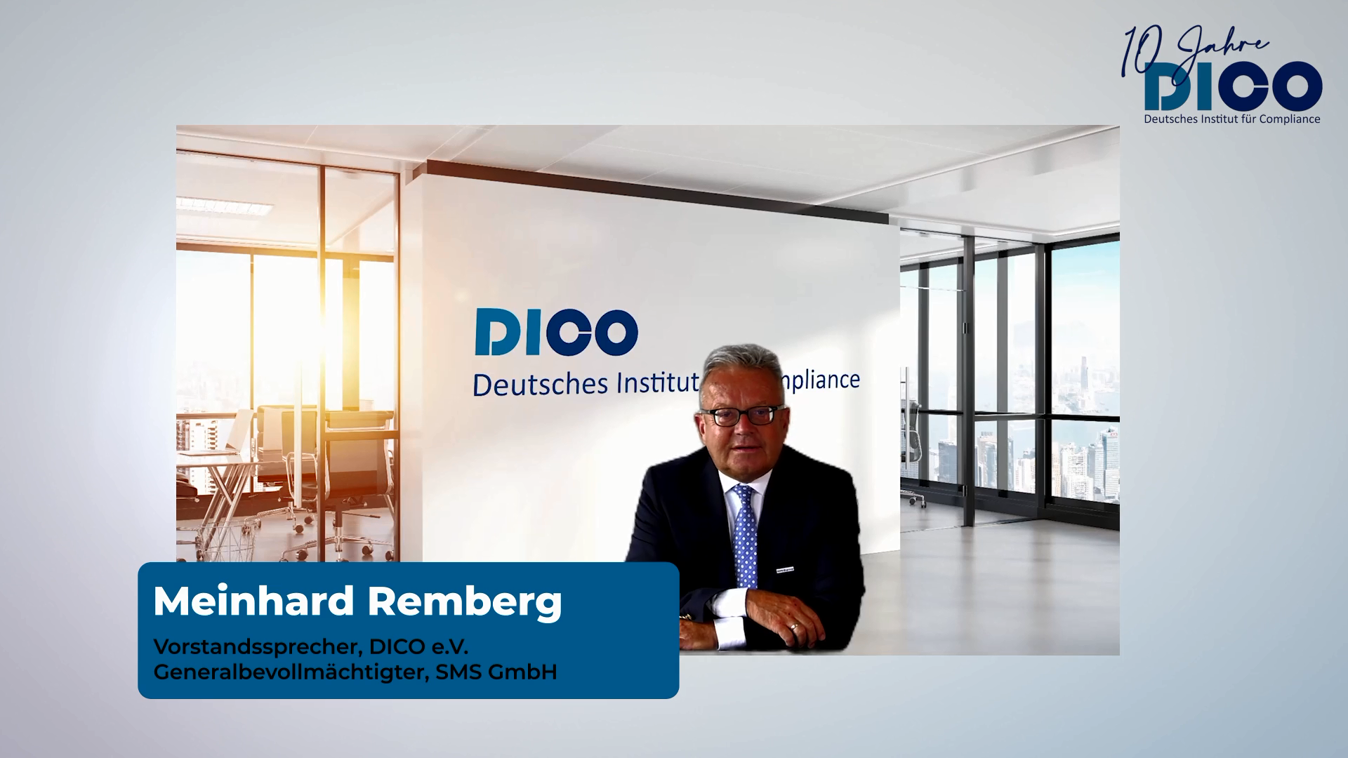 DICO Forum 2022 – Glückwünsche: Meinhard Remberg – Compliancechannel